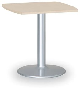 Konferenční stolek ZEUS II, 660x660 mm, šedá podnož, deska bříza