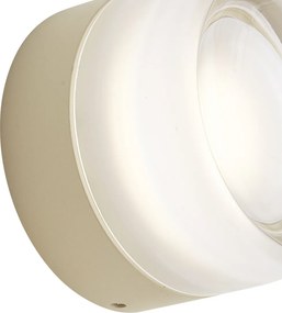 Designová nástěnná lampa béžová s opálovým sklem IP44 - Michele