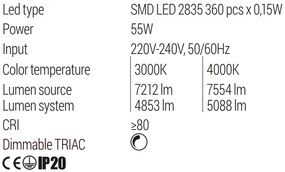 Světla a lustry REDO GROUP Redo Orbit lustr na lanku 01-1962/černá barva/LED 55W/80cm/4000K Stmívání: Triac