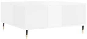 Konferenční stolek bílý s leskem 80x80x36,5 cm kompozitní dřevo - Default Title