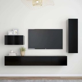 vidaXL 4dílný set TV skříněk dřevotříska [3078676] Barva: dub sonoma