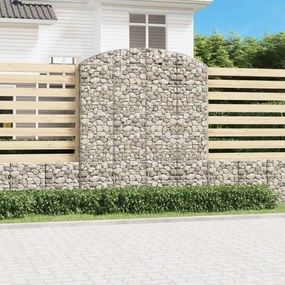 Klenutý gabionový koš 200 x 50 x 220/240 cm pozinkované železo 153481
