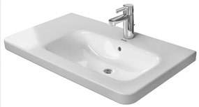 Duravit DuraStyle - umyvadlo 80x48 cm s odkládacím prostorem vlevo, 1 otvor na baterii propíchnutý, bílé 2326800000