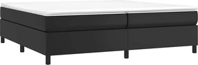 Box spring postel s matrací černá 200x200 cm umělá kůže 3144626