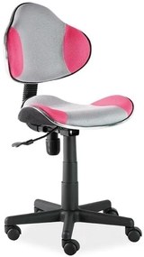 Kancelářská židle Q-G2 šedá/růžová