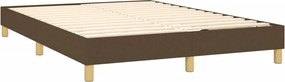 Box spring postel s matrací tmavě hnědá 140x200 cm textil 3140460