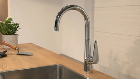 Hansgrohe Talis M51, páková dřezová baterie 260 s otočným výtokem, chromová, 72810000