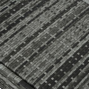 Zahradní nábytek Outsunny zahradní lehátko s poduškou, polyratan a kov, šedé, nastavitelné 200x73x30-103cm pro zahradu a terasu | Aosom.de
