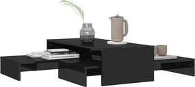 vidaXL Sada konferenčních stolků 100 x 100 x 26,5 cm dřevotříska [806802] Barva: šedá s vysokým leskem