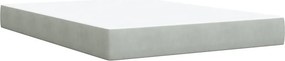 Box spring postel s matrací světle šedá 140x200 cm samet 3290924