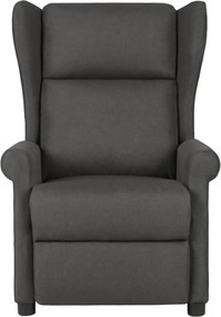 Polohovací křeslo tmavě šedé textil 340950