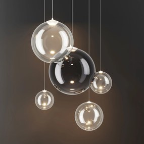 Lodes 17115 0027 Random Solo 28, závěs z čirého foukaného skla, 1x3W LED 2700K, prům.28cm