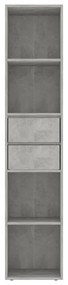 Petromila Knihovna betonově šedá 36 x 30 x 171 cm dřevotříska