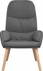 Relaxační křeslo se stoličkou světle šedé textil 3097342