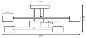 Přisazený lustr HALO 6xGX53/10W/230V černá