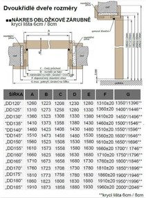 Doornite - Protipožární dvoukřídlé dveře skladem CPL Premium/Šedá 105971