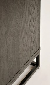 Komoda Indus 117 cm z masivu dub přírodní/grafit