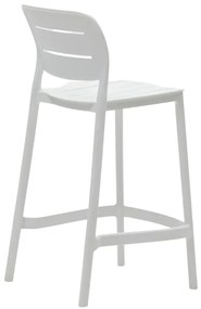 Bílá plastová zahradní barová židle Kave Home Morella 65 cm