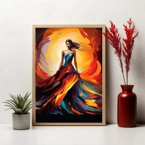 Plakát - Žena v plamenech