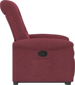 Zvedací polohovací křeslo vínové textil 3303257