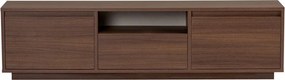 TV stolek v dekoru ořechu v tmavě přírodní barvě 160x42x30 cm Sentinel – Kalune Design
