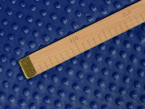 Biante Dětský povlak na polštář Minky 3D puntíky MKP-023 Tmavě modrý 35 x 45 cm