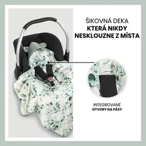 Hauck Zavinovací deka do autosedačky a kočárku Snuggle Leaves Mint