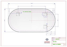 Oválné zrcadlo do koupelny s LED osvětlením - 120 x 60 cm - Ambiente Oval