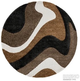 Breno Kusový koberec MASAI kruh 140087/7272, 160x160 cm, Hnědá/Vícebarevné
