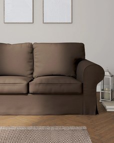 Potah na pohovku IKEA  Ektorp 3-místná, rozkládací STARÝ MODEL PIXBO barva hnědá látka pletený vzor