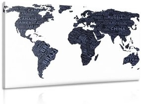 Obraz mapa světa - 60x40 cm