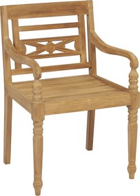 vidaXL Židle Batavia 8 ks masivní teakové dřevo [3073294]