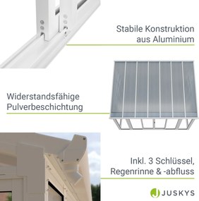 Juskys Zimní zahrada s akrylátovým zasklením Barva: tmavě šedá, Velikost: 425 × 300 cm