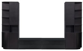 Černá TV sestava z borovicového dřeva 356x210 cm Finca – WOOOD