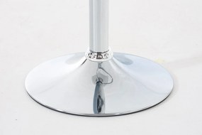 Sada 2 barových židlí Hoover plast chromovaná konstrukce – bílá