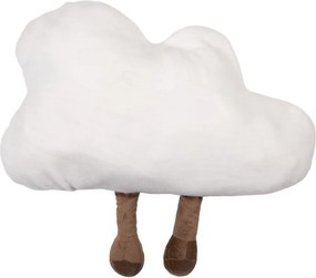 Bílý dekorativní polštář ve tvaru obláčku Cloud - 60*30*10 cm