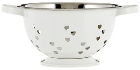 Bílý cedník se srdíčky Premier Housewares Hearts