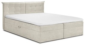 Béžová boxspring postel s úložným prostorem 160x200 cm Echaveria – Mazzini Beds