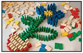 Drewmax AD402 - Domino barevné dřevěné 800 ks