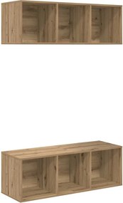 Sestava TV skříněk 2 ks Artisanový dub Kompozitní dřevo 3393575