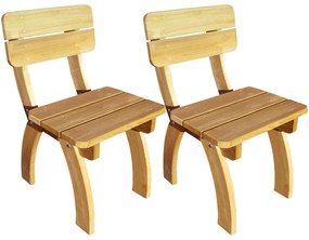 273755 vidaXL Zahradní židle 2 ks impregnované borové dřevo