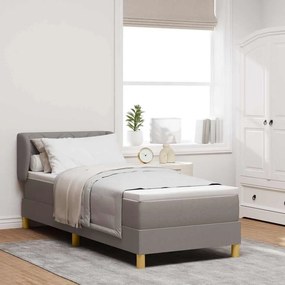 Postel s boxspringem s čelo Taupe 80 x 200 cm textil 3340245