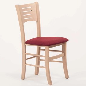 Stima Židle VERONA s čalouněným sedákem Odstín: Dub Sonoma, Látky: LUX bordo 15
