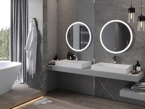 Mexen Oro, kulaté LED podsvícené koupelnové zrcadlo 70 cm, 6000K, topná podložka proti zamlžování, 9824-070-070-611-00