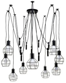 Závěsné svítidlo H85 industrial, klec 9 74197 - kov - Černá