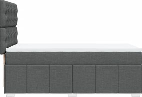Box spring postel s matrací tmavě šedá 80 x 200 cm textil 3291503