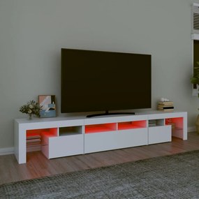 TV skříňka s LED osvětlením bílá 230x36,5x40 cm 3152786