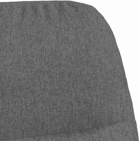 Relaxační křeslo světle šedé textil 340990