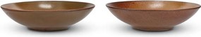 Hnědý hluboký porcelánový talíř ø 26 cm Ovio – BonBistro