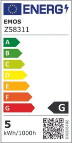 EMOS LED žárovka Filament kouřová G125 4,5W E27 Z58311